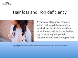 Hair loss and iron deficiency | PPT