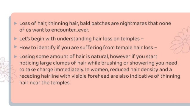 Hair Loss On Temples - Causes & Treatments | PPTX