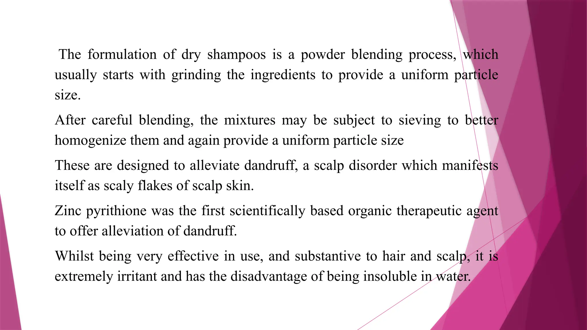 Hair products.pptx cosmetic science notes | PPTX