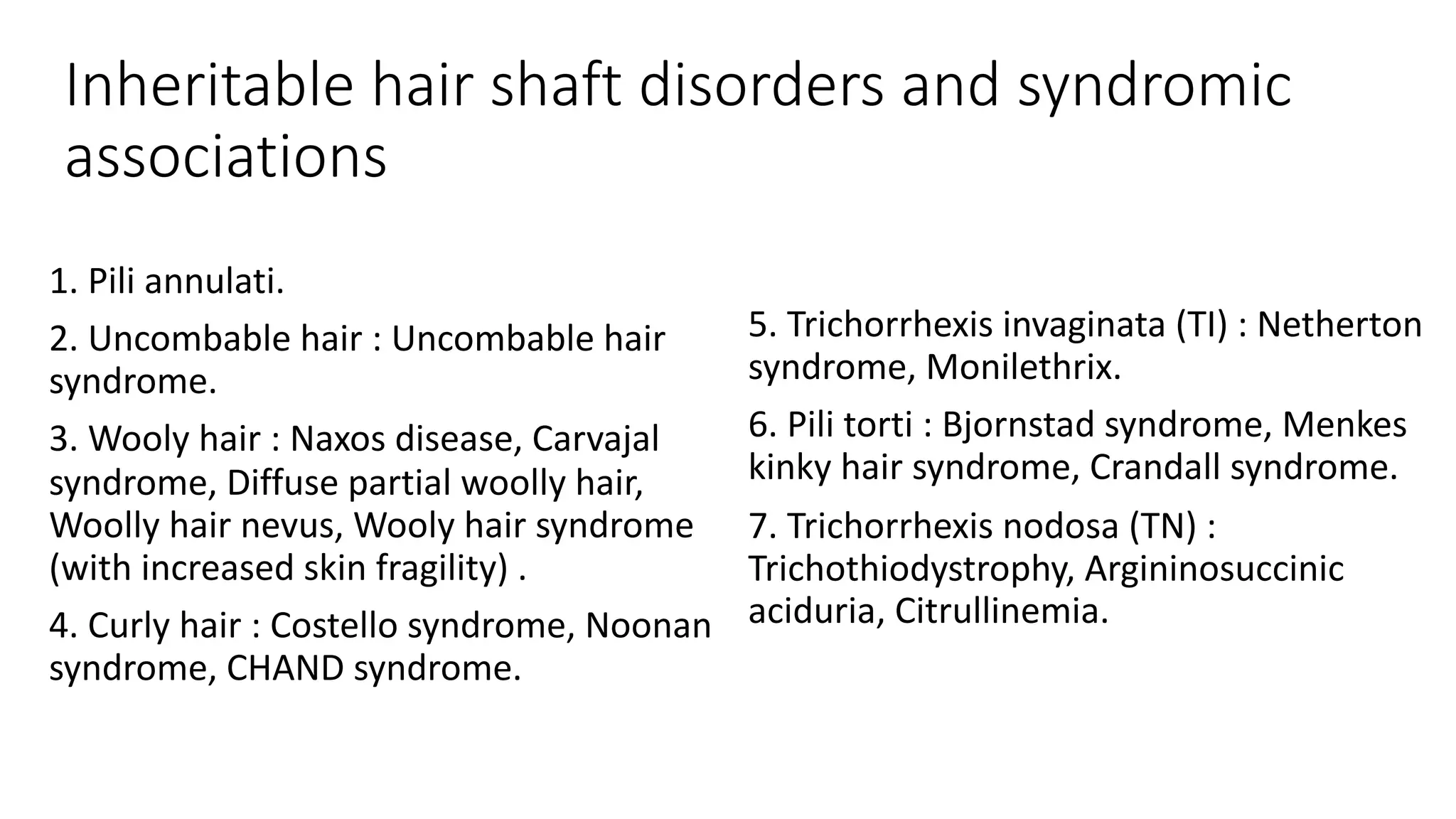 An approach to hair shaft disorders in Dermatology | PDF
