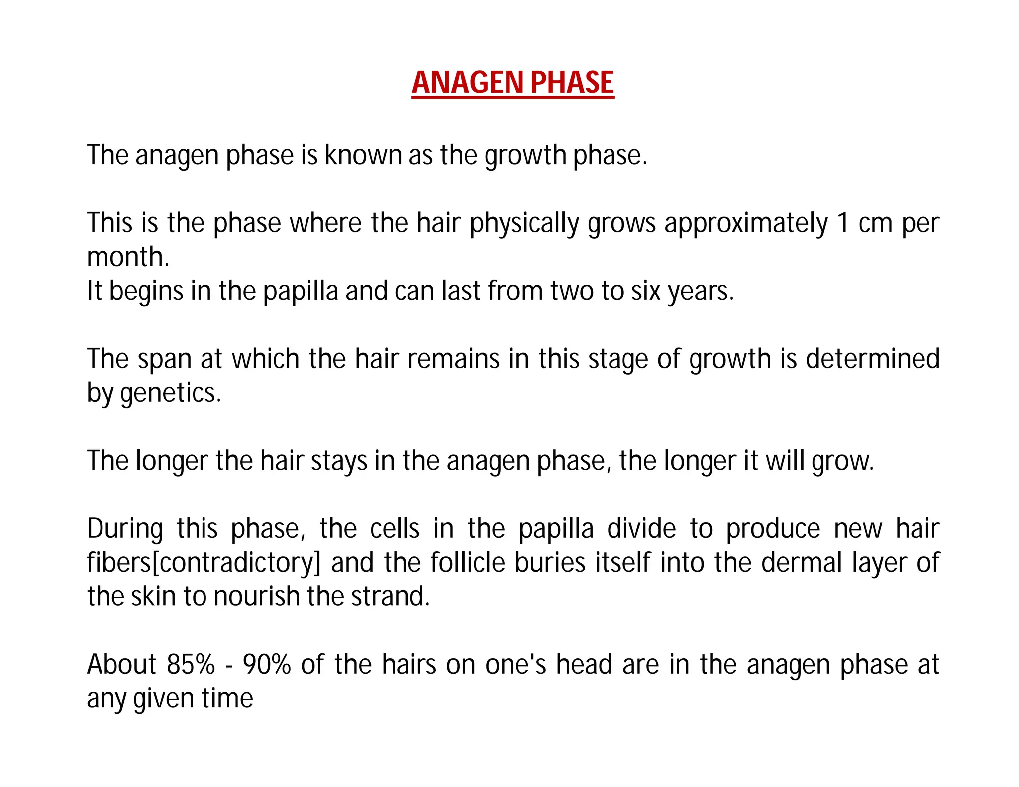 Hair Structure And Hair Growth Cycle Ppt