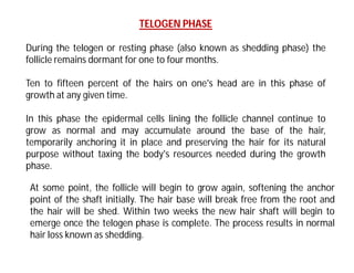 Hair structure and hair growth cycle | PDF