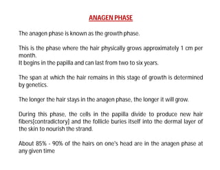 Hair structure and hair growth cycle | PPT