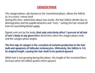 Hair structure and hair growth cycle | PPT