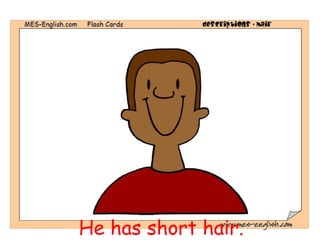 Hairstyles Descriptions ESL for Kids Learning | PPT