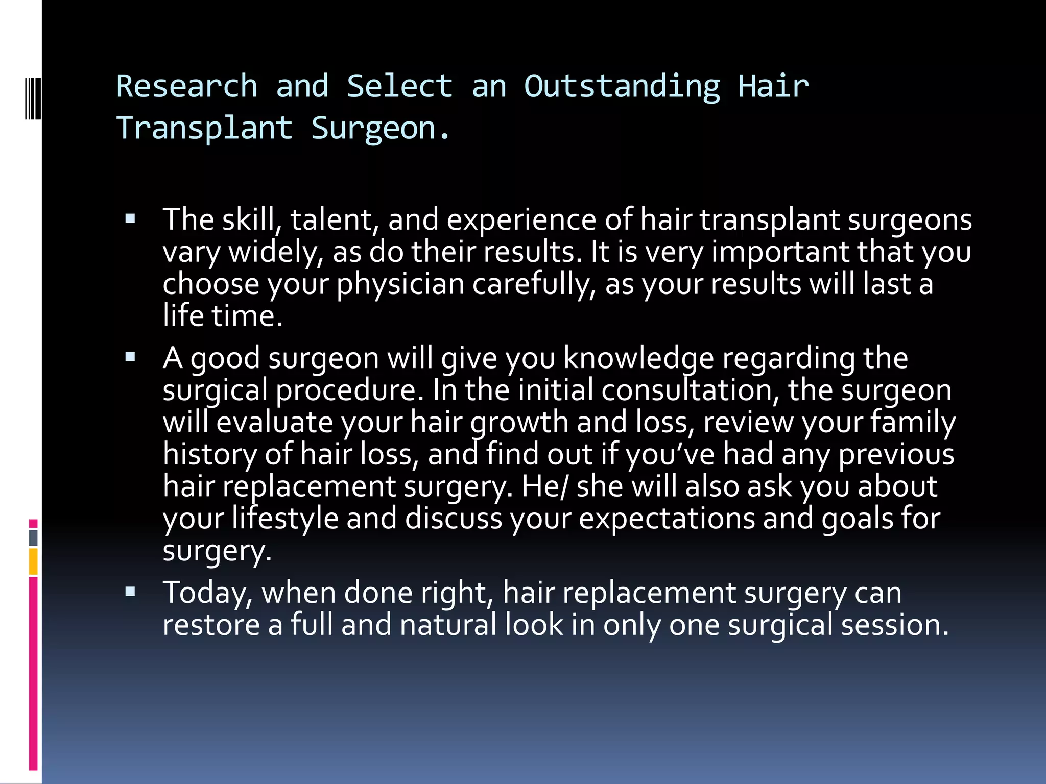 Hair transplant | PPTX | Shaving | Personal Care