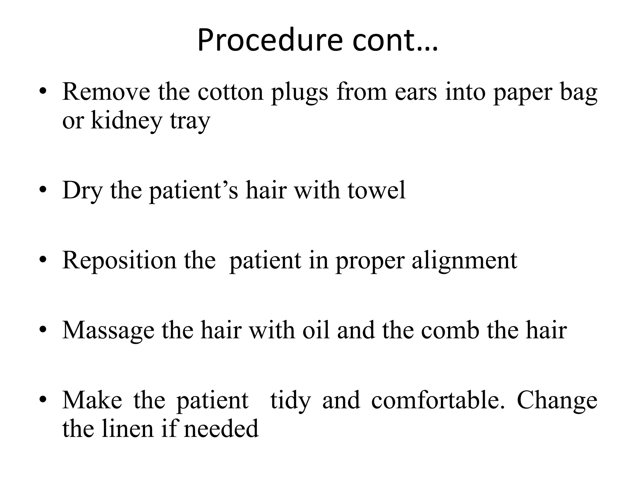 Hair wash, Fundamentals of Nursing | PPTX