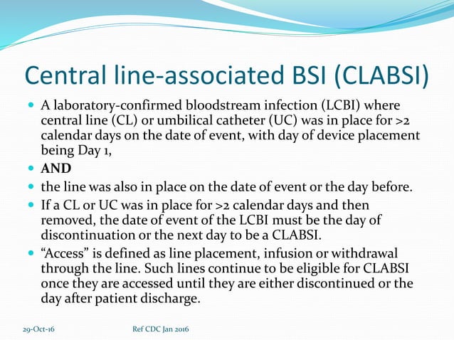central line related blood stream infection | PPT