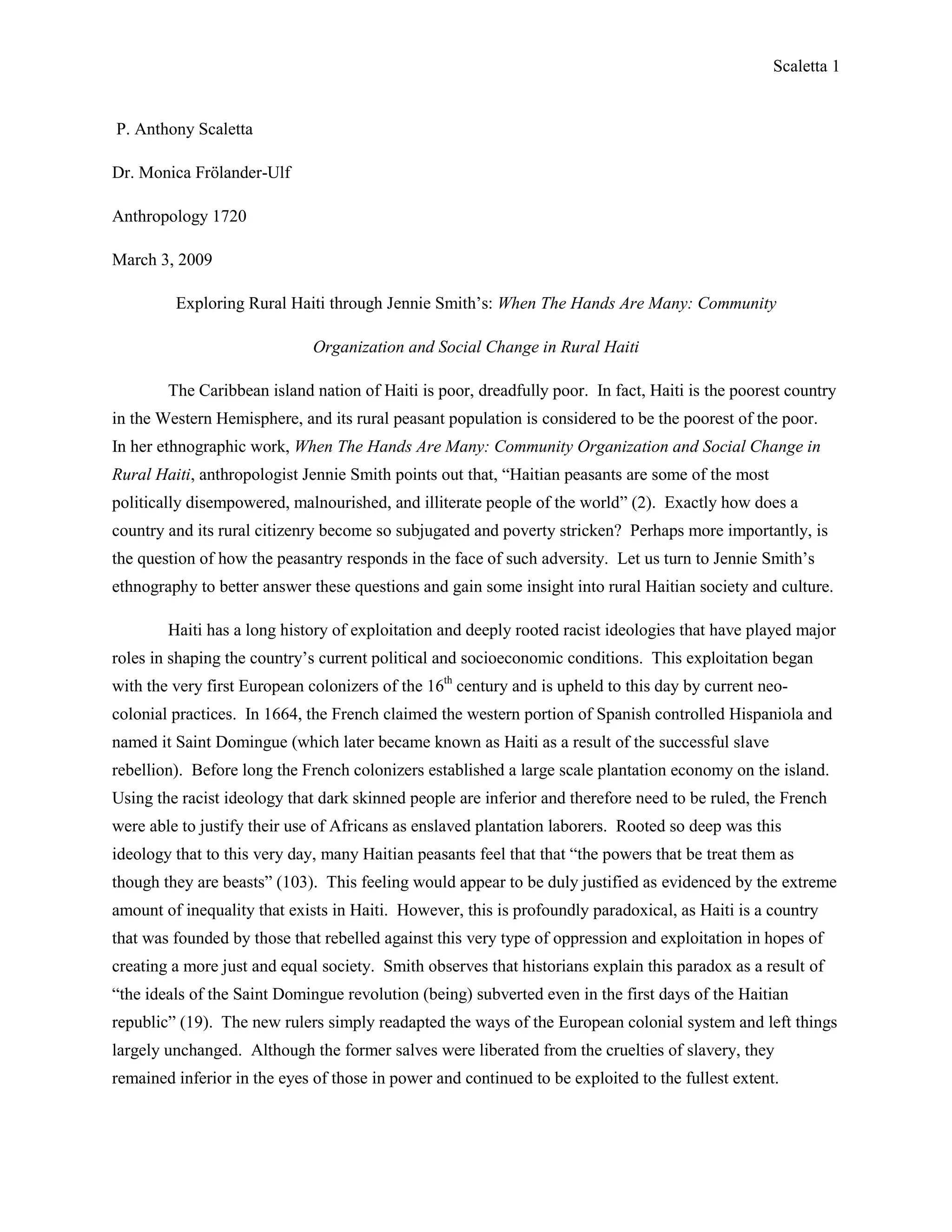 Exploring Rural Haiti through Jennie Smith’s: When The Hands Are Many ...