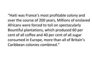 Haiti: History and Hope | POT