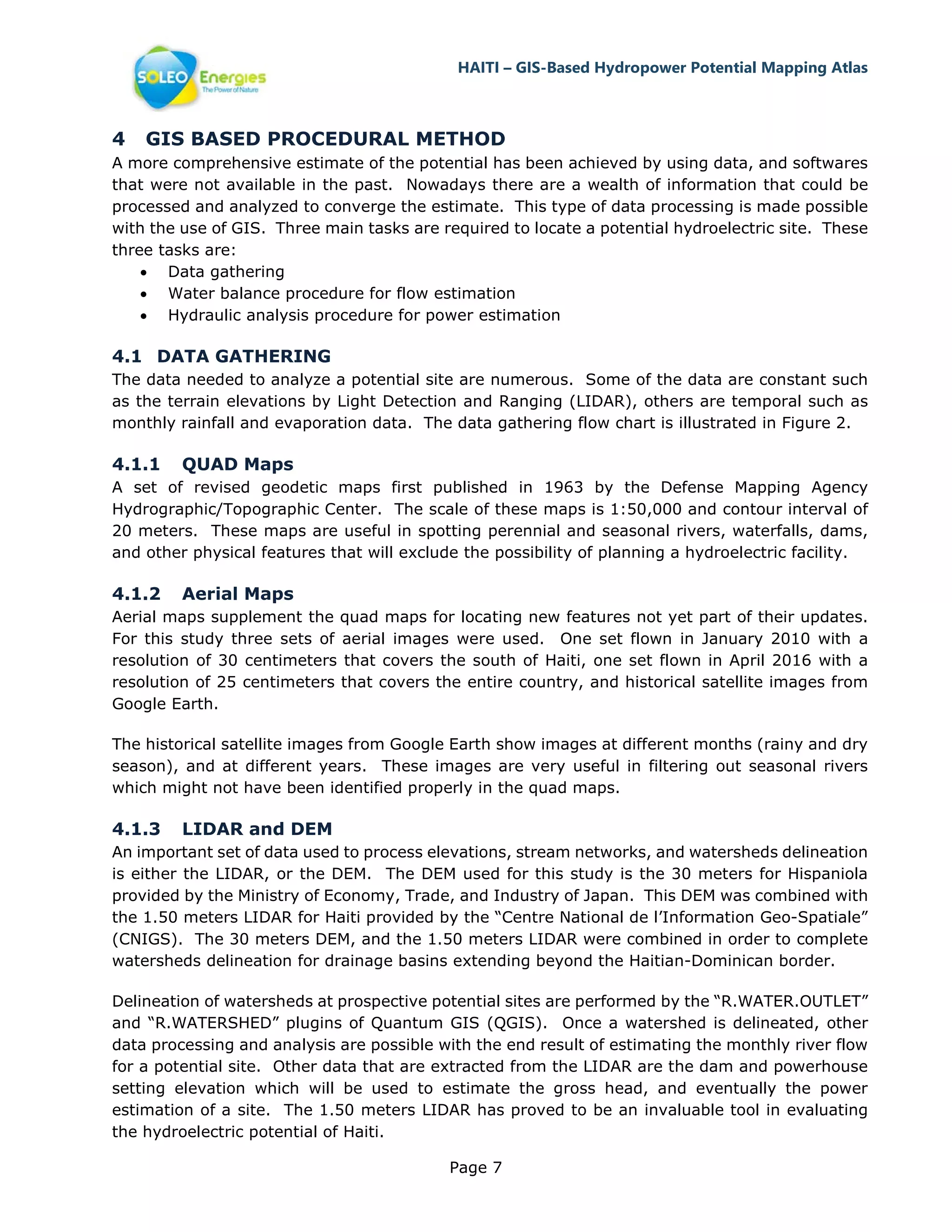 Haiti GIS-Based Hydropower Potential Mapping Atlas | PDF