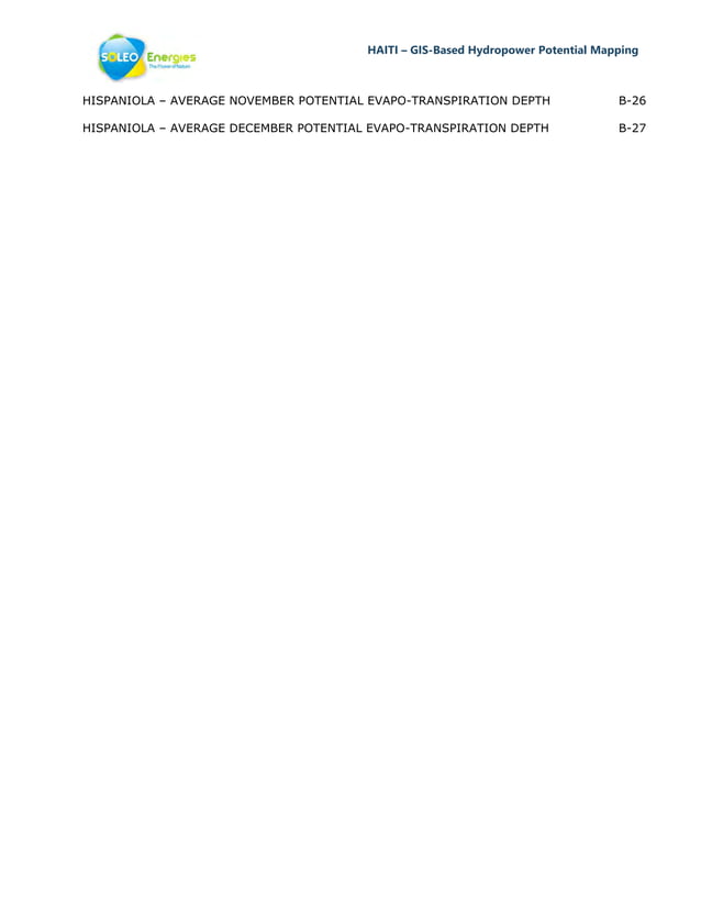 Haiti hydropower potential-Appendix-B | PDF