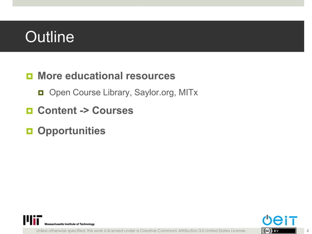 From OpenCourseWare to Open Education | PPT