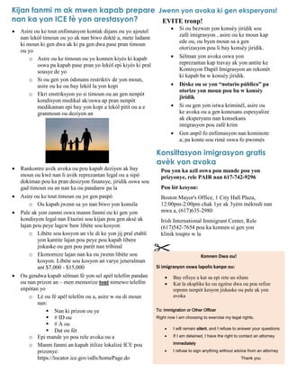 Know Your Rights Handout (Haitian) | PDF