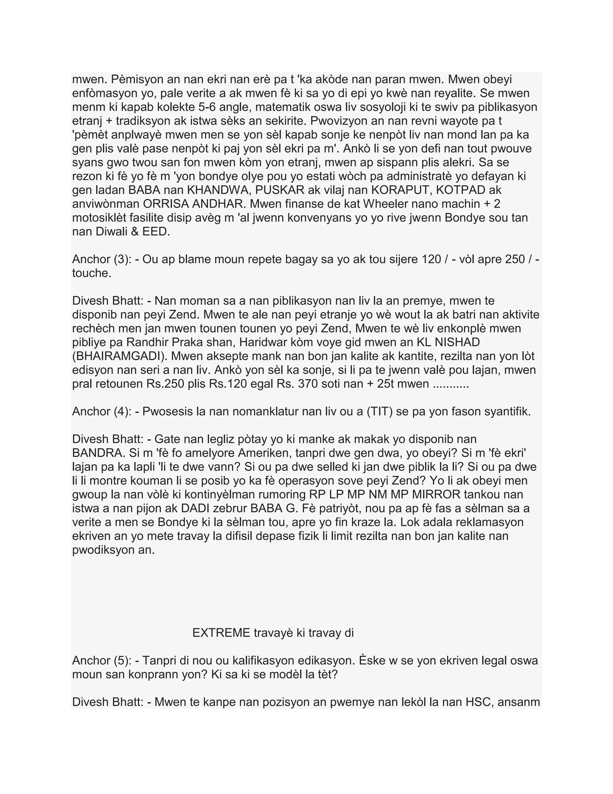 Haitian creole | DOCX