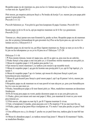 Haitian Creole - Honor Your Parents Your Father and Mother.pdf