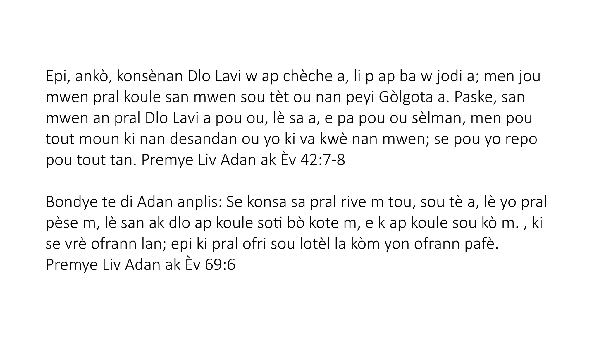 Haitian Creole (Kreyòl Ayisyen) - The Precious Blood of Jesus Christ ...