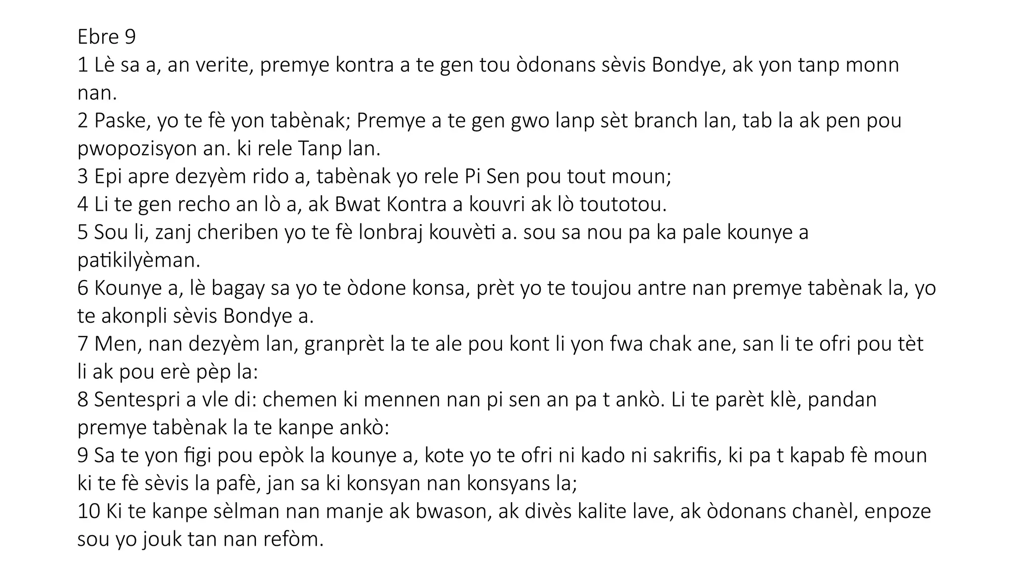 Haitian Creole (Kreyòl Ayisyen) - The Precious Blood of Jesus Christ ...