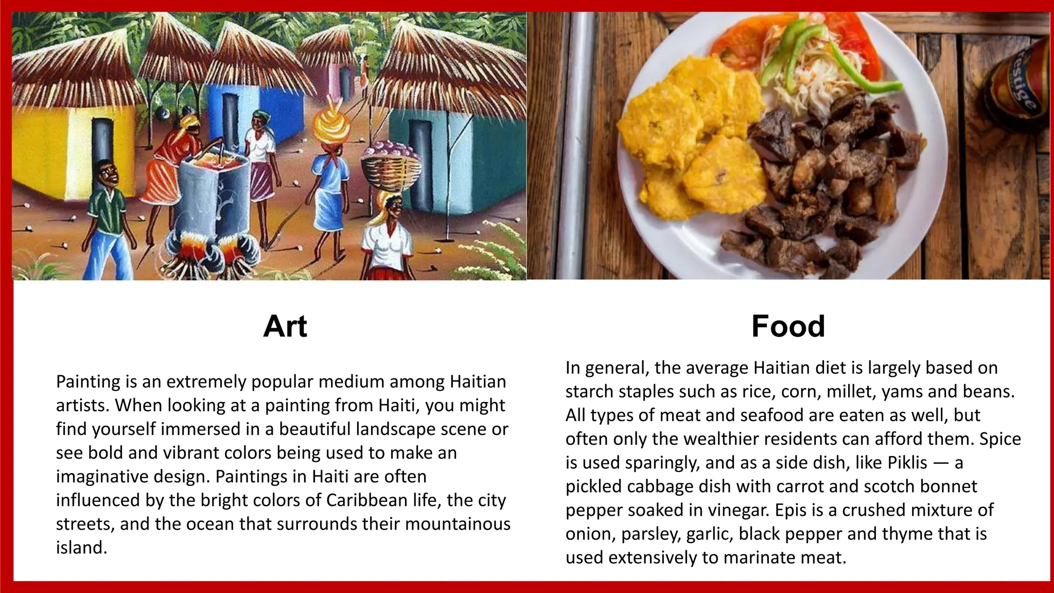 Haitian culture and stuff and places and food and travel.pptx | Food & Drink