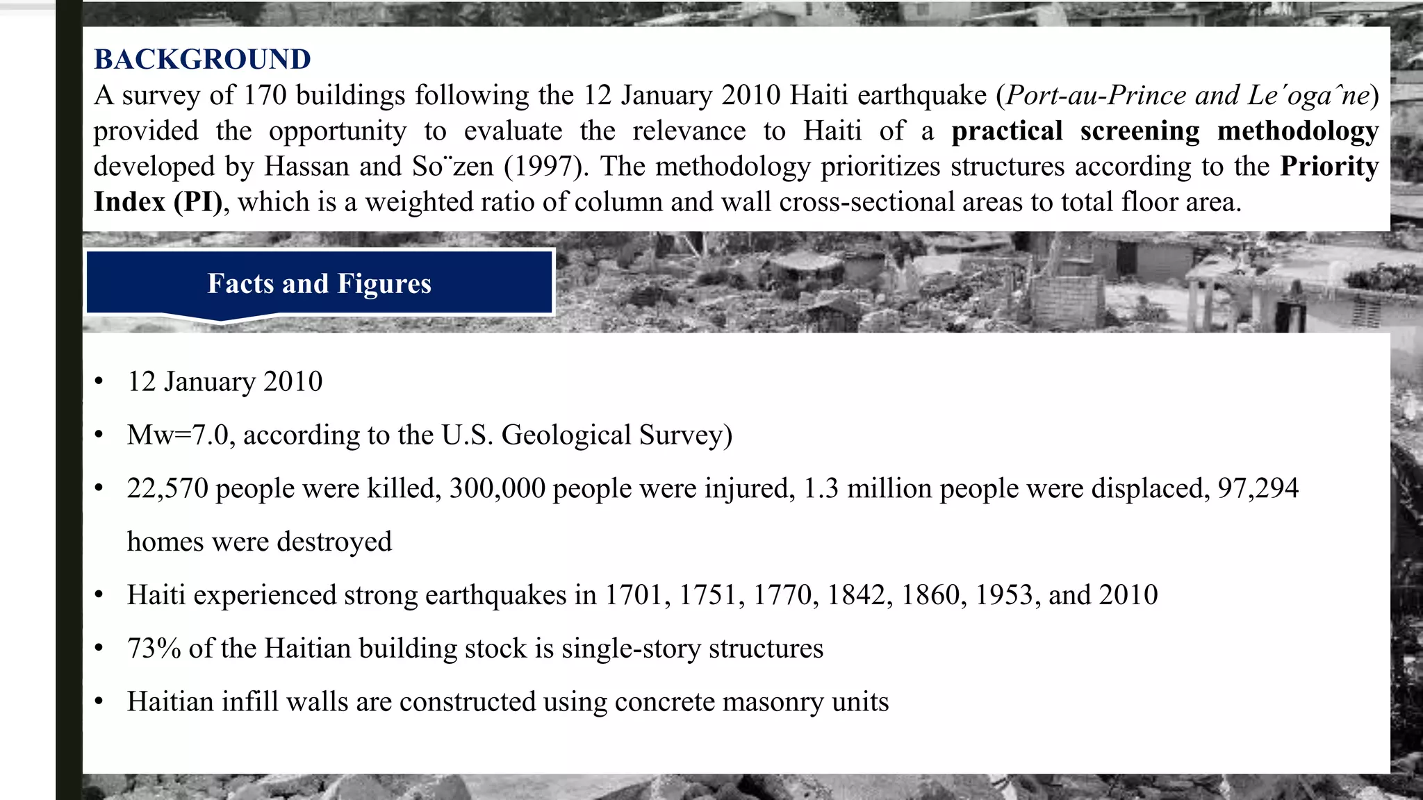 Haitian Earthquake 2010: Seismic Vulnerability and Reinforced Concrete ...