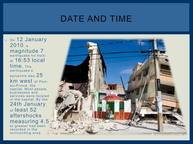 Haiti earthquake case study | PPT