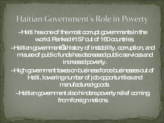 Poverty in Haiti Presentation | PPT