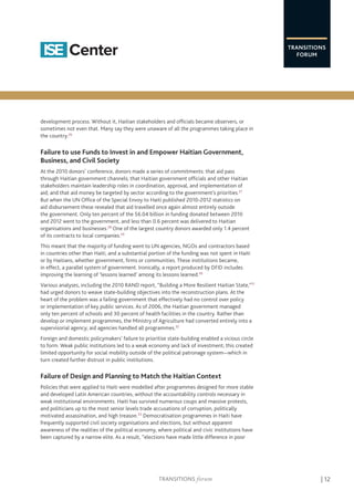 Escaping the Crisis Trap: New Options for Haiti | PDF