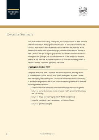 Escaping the Crisis Trap: New Options for Haiti | PDF