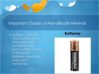 Haiway's silicate and non silicate mineral presentation | PPTX