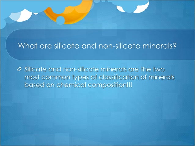 Haiway's silicate and non silicate mineral presentation | PPTX ...