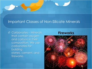 Haiway's silicate and non silicate mineral presentation | PPTX