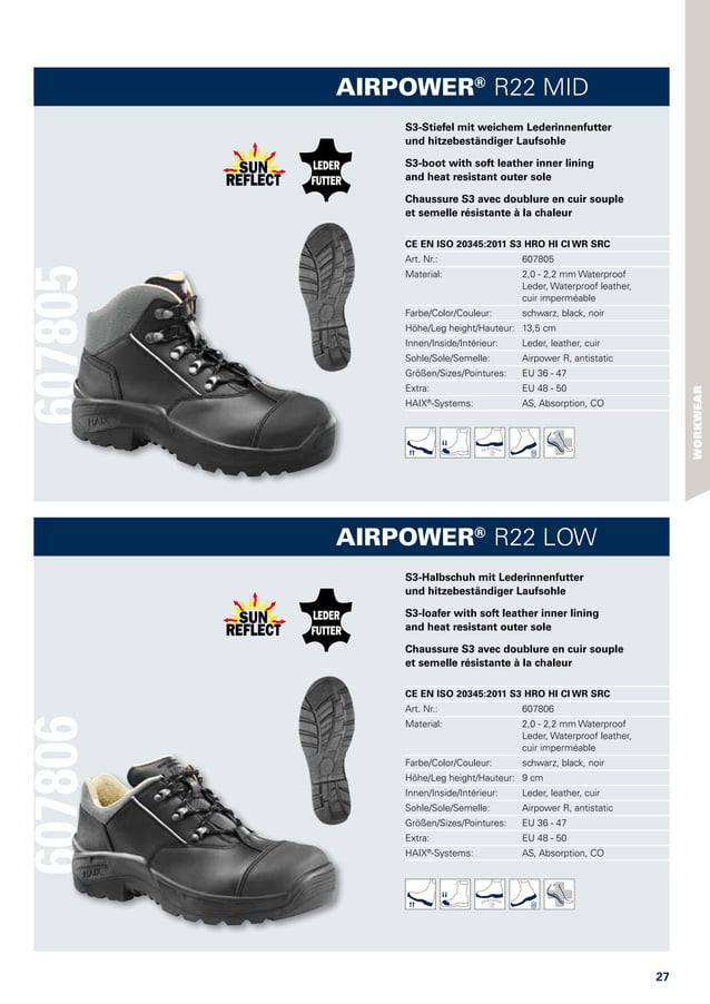 Haix Safety Footwear - Linesman Boots, Fire & Rescue, Workwear ...