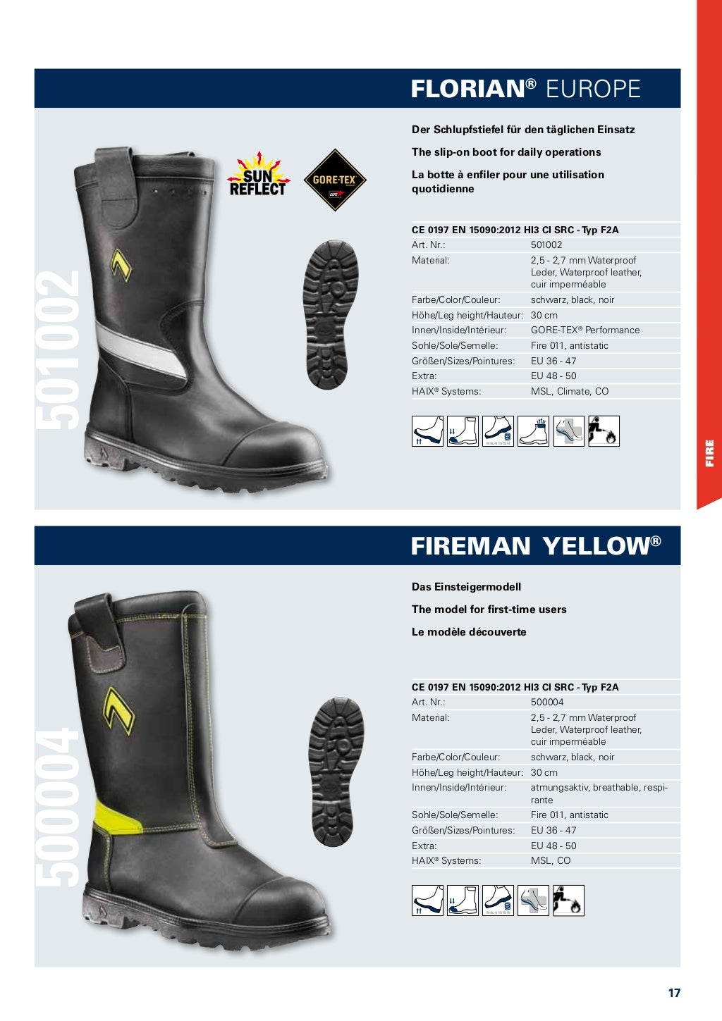 Haix Safety Footwear - Linesman Boots, Fire & Rescue, Workwear, Milit…