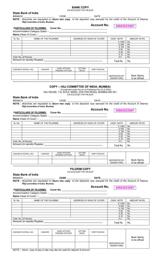 Haj 2010 Application Form | PDF
