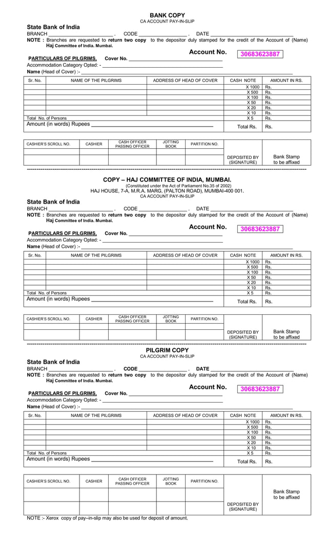 Haj 2010 Application Form | PDF