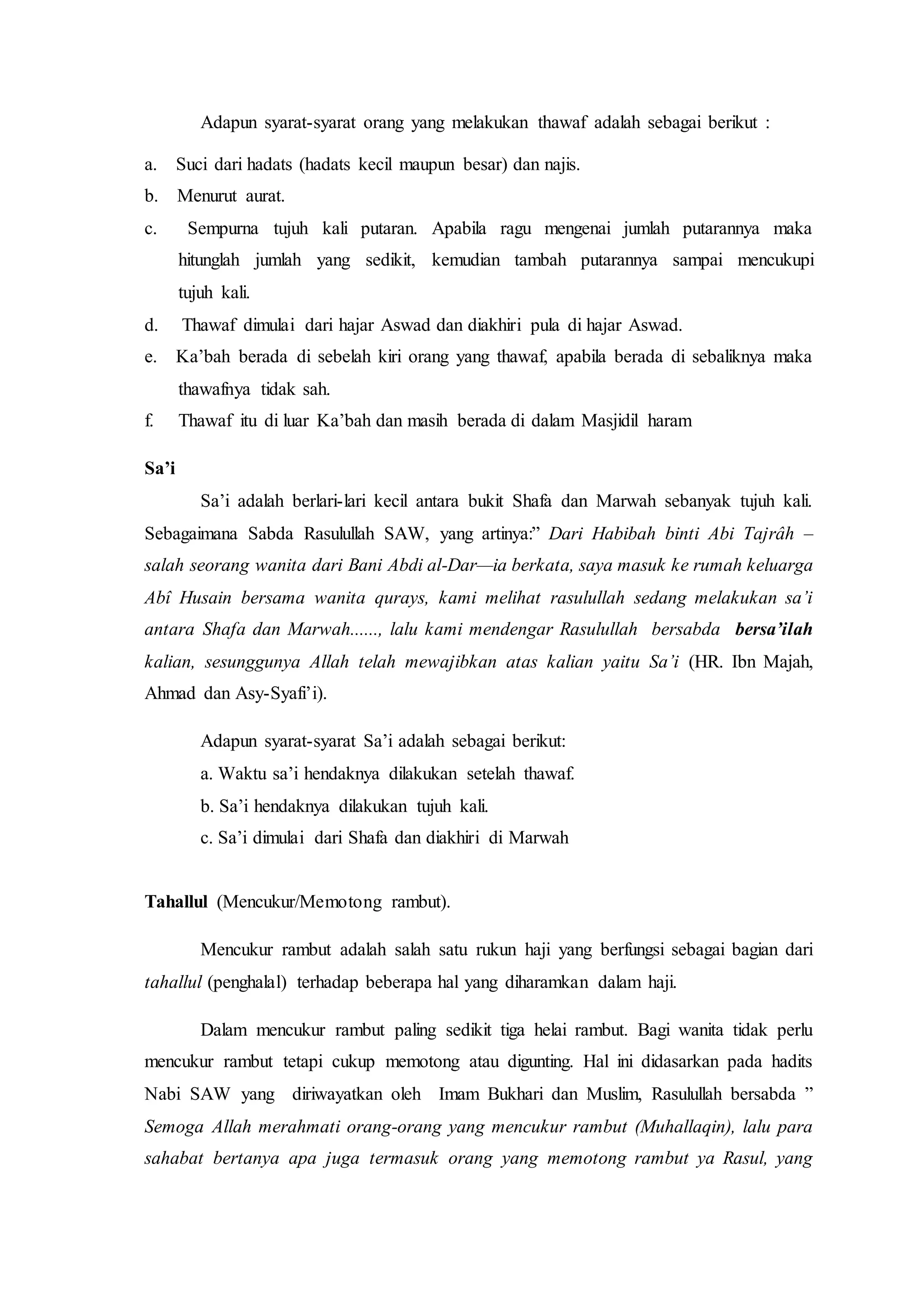 Haji dan umrah | DOCX