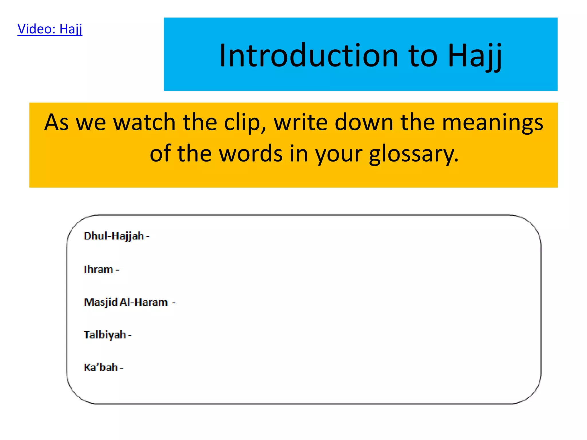 Hajj | PPTX