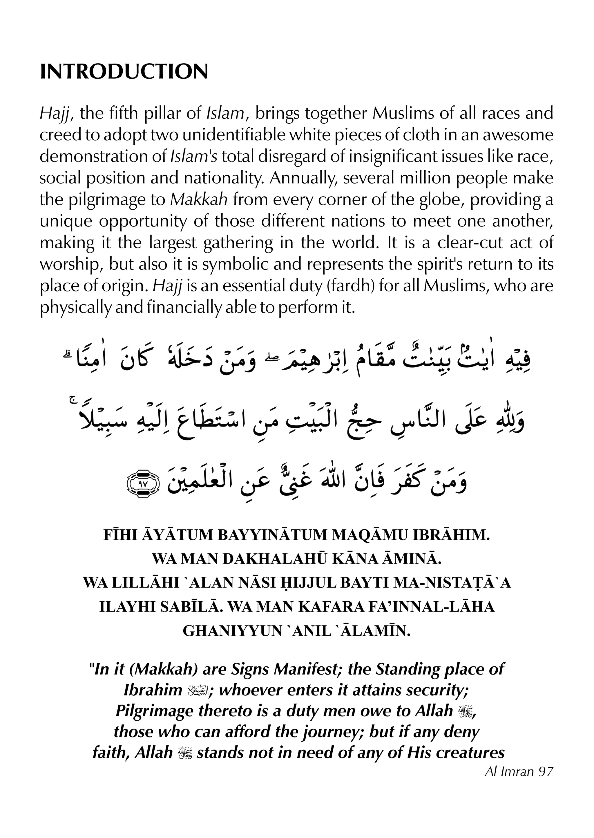 Hajj or Umrah Tour Plan - Guide Book | PDF