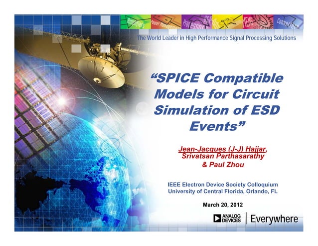 SPICE Compatible Models for Circuit Simulation of ESD Events | PDF