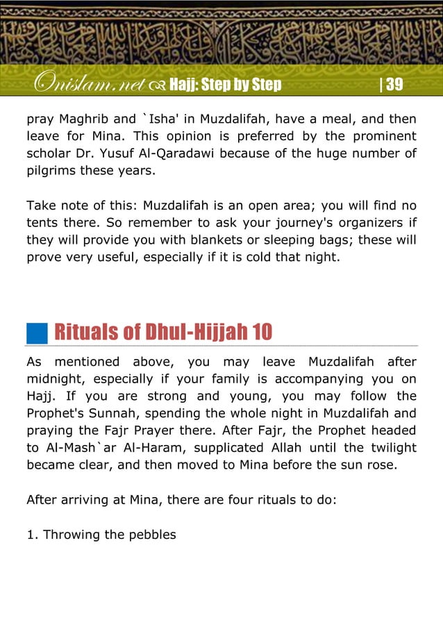 Hajj Step by Step | PDF | Islam | Religion & Spirituality