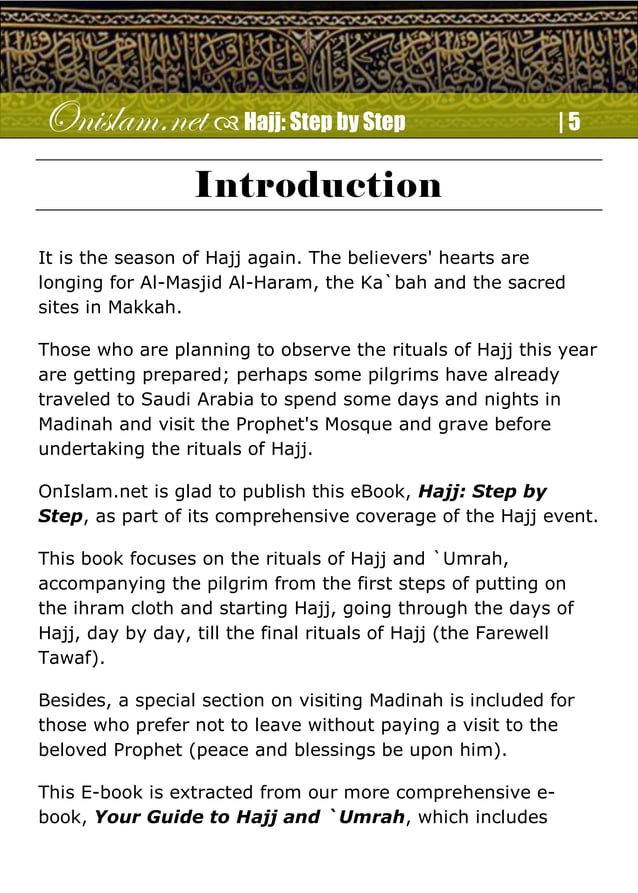 Hajj Step by Step | PDF | Islam | Religion & Spirituality