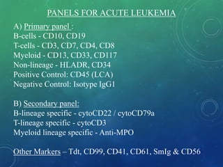 ROLE OF FLOW CYTOMETRY IN LEUKEMIAS | PPTX