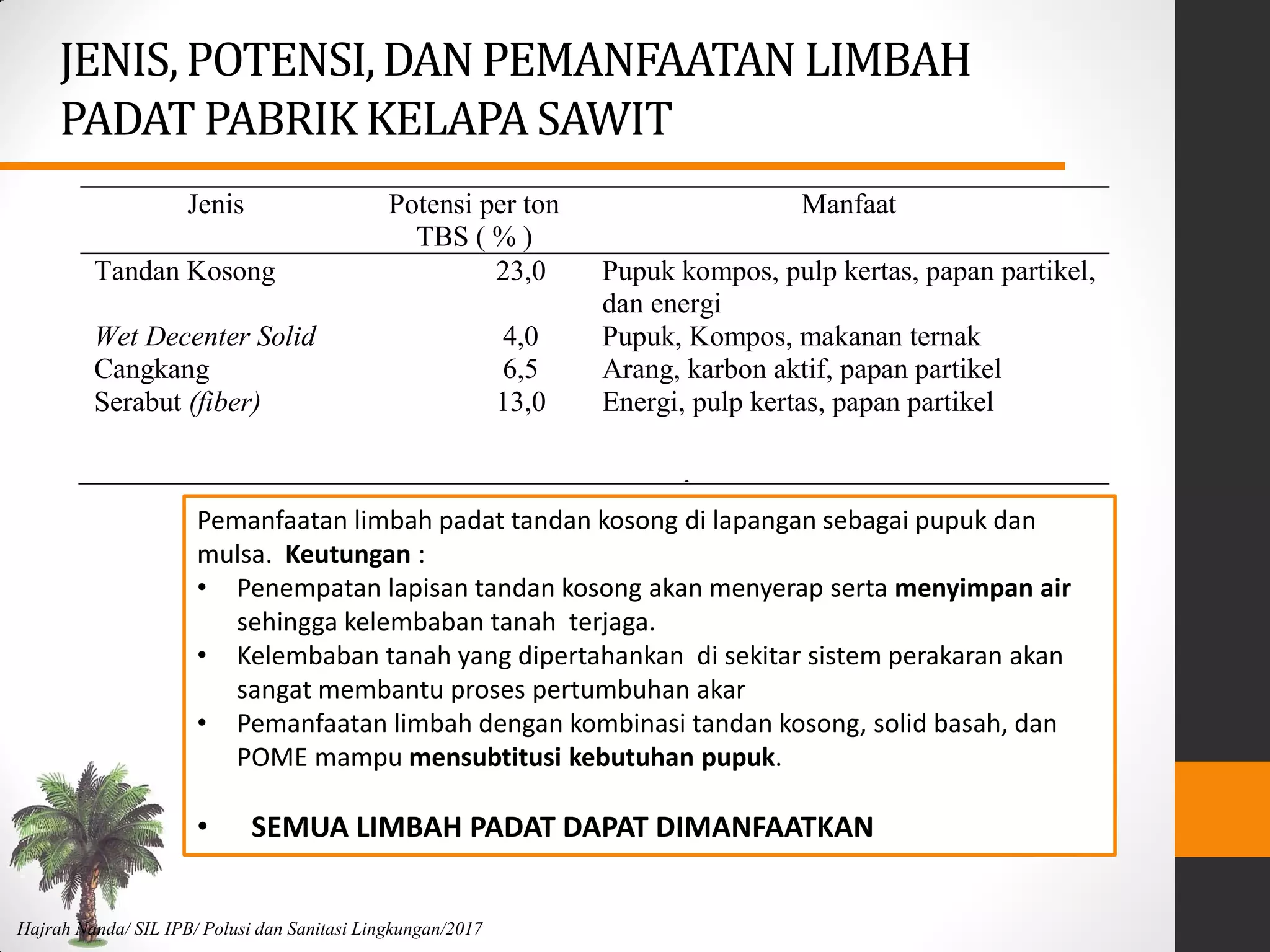 TEKNOLOGI PENGOLAHAN LIMBAH PADAT INDUSTRI PENGOLAHAN MINYAK KELAPA ...