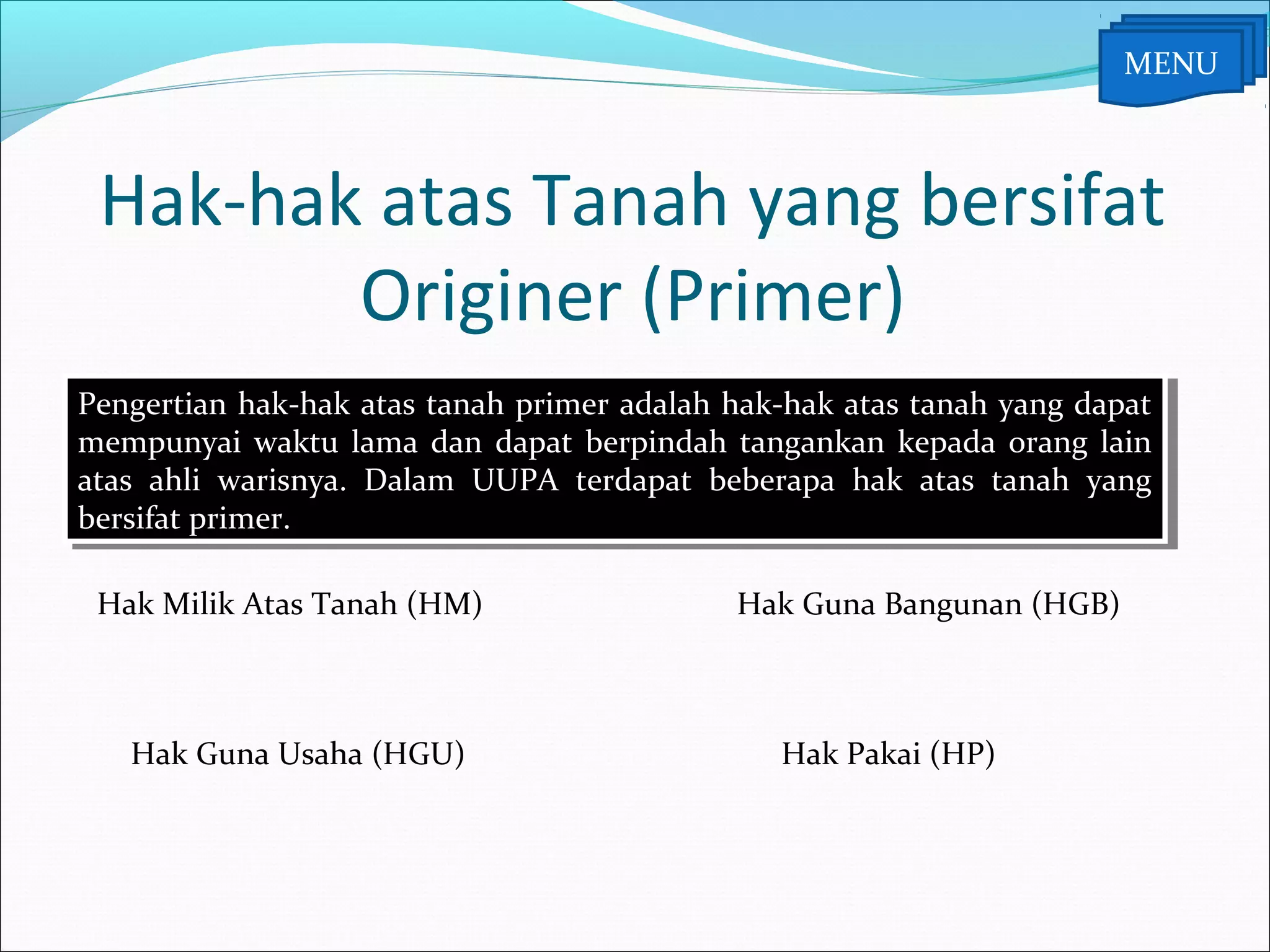 Hak hak atas tanah dan sistem konversi atas tanah | PPT