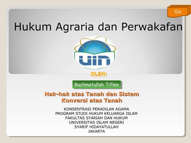 Hak hak atas tanah dan sistem konversi atas tanah | PPT