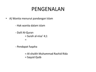 Hak hak dan kebebasan wanita di malaysia | PPTX