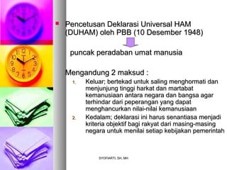 Hak asasi manusia dalam pancasila dan uud 1945 (modul pancasila) | PPT