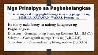 Hakbang at prinsipyo sa pagbabalangkas | PPTX