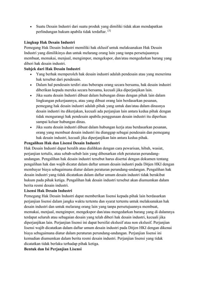 Hak cipta, hak paten, merek, desain industri, dan dagang2 | DOCX