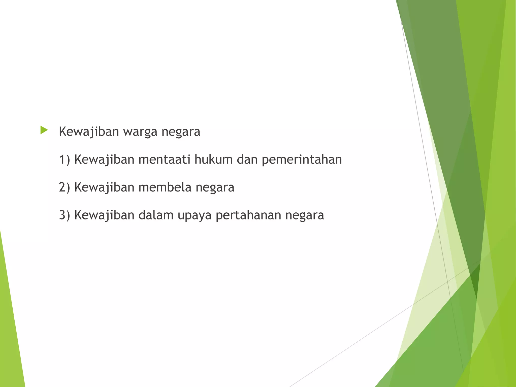 Hak dan kewajiban warga negara indonesia | PPT